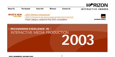 Horizon Interactive Awards : About the Awards for Web Design
