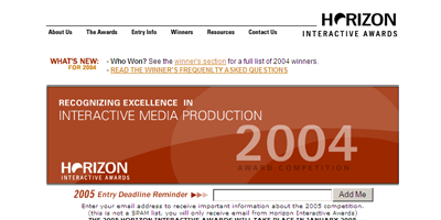 Horizon Interactive Awards : About the Awards for Web Design